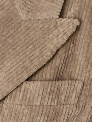 Brunello Cucinelli Cropped Double-breasted Corduroy Blazer