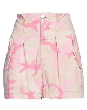 Pinko Light Cotton Camouflage Shorts