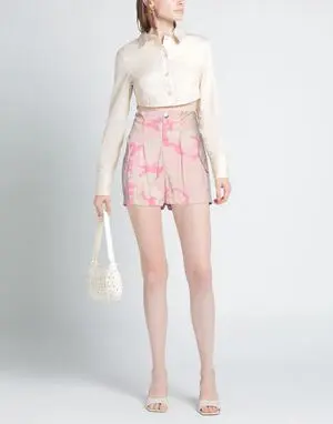 Pinko Light Cotton Camouflage Shorts