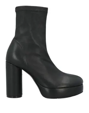 VIC MATIE Leather Ankle Boots With Geometric Heel