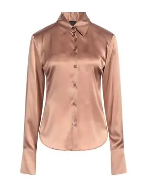 Pinko Satin Button Down Shirt - Brown