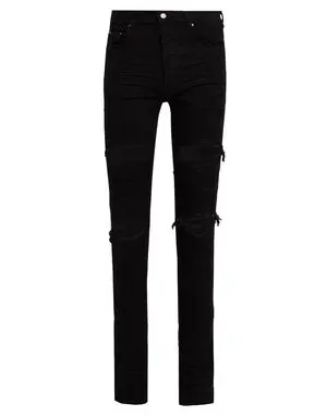 Amiri Skinny Jeans With Leather Trims
