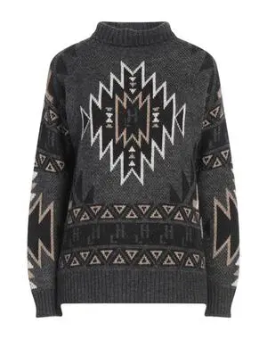 GAELLE PARIS Multicolor Turtleneck Top - Grey