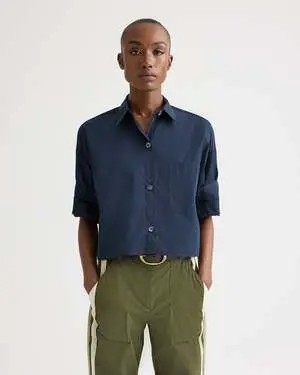 TWP Next Ex Cotton Shirt - Midnight