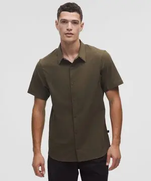 Lululemon Airing Easy Short-sleeve Shirt Olive Brown