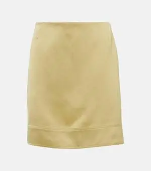 TOTEME High-rise Satin Miniskirt - Green