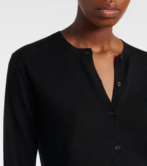 TOTEME Logo Cardigan - Black