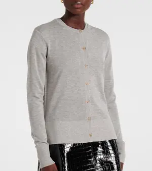 TOTEME Logo Cardigan - Grey