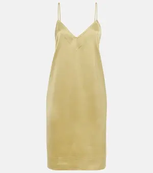 TOTEME Satin Slip Dress - Green