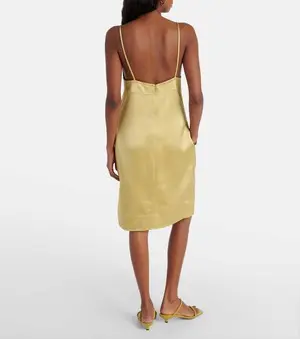 TOTEME Satin Slip Dress - Green