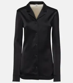 TOTEME Satin Shirt - Black