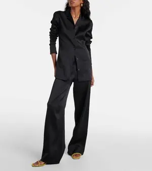 TOTEME Satin Shirt - Black