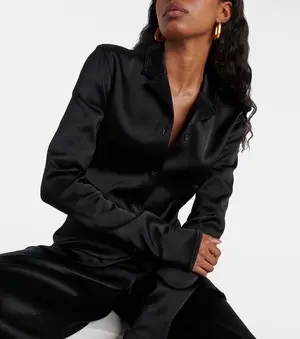 TOTEME Satin Shirt - Black