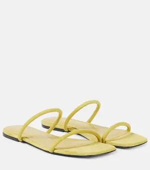TOTEME The Minimalist Suede Sandals - Yellow