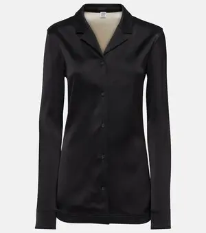 TOTEME Satin Shirt - Black