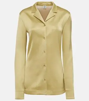 TOTEME Satin Shirt - Green