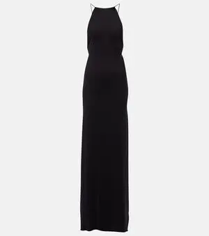 Coperni Suspended Triangle Open-back Maxi Dress - Black