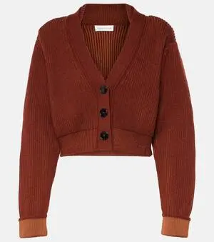 Victoria Beckham Cropped Wool-blend Cardigan