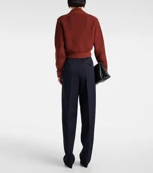 Victoria Beckham Cropped Wool-blend Cardigan