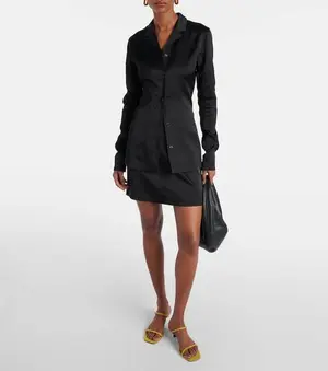 TOTEME Satin Mini Skirt - Black