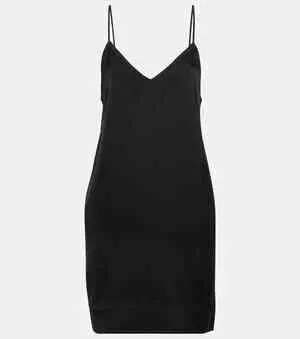 TOTEME Satin Slip Dress - Black
