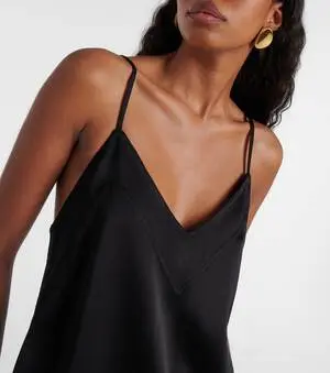 TOTEME Satin Slip Dress - Black