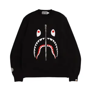 A BATHING APE Patched Shark Crewneck - Black