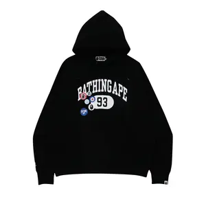 A BATHING APE Badge Motif Pullover Hoodie - Black