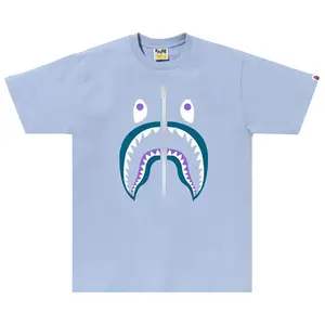 A BATHING APE Colors Shark Tee 'sax' Blue