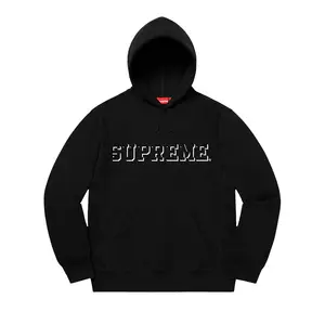 Supreme Drop Shadow Hooded Sweatshirt - Black