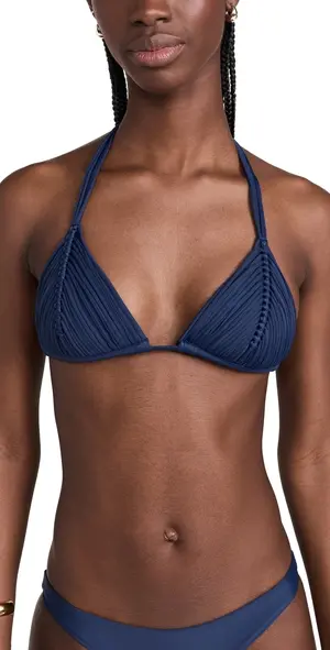PQ Isla Triangle Bikini Top - Navy