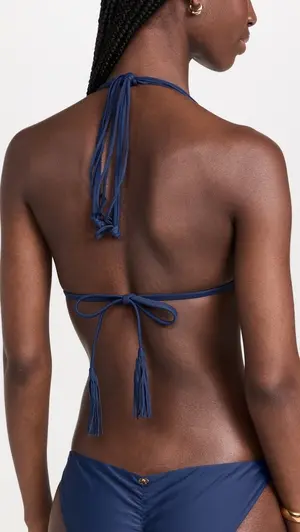 PQ SWIM Isla Triangle Bikini Top - Navy