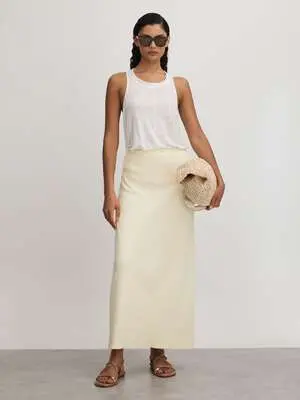 Anna Quan Ines Knitted Cotton Midi Skirt