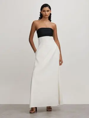 Anna Quan Linen-jersey Strapless Maxi Dress