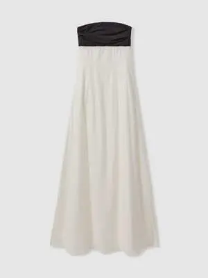 Anna Quan Linen-jersey Strapless Maxi Dress