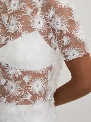 Anna Quan Sheer Applique Top