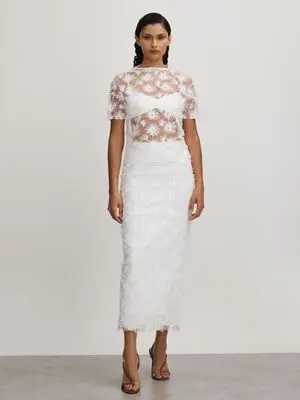 Anna Quan Sheer Applique Top