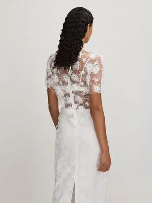 Anna Quan Sheer Applique Top