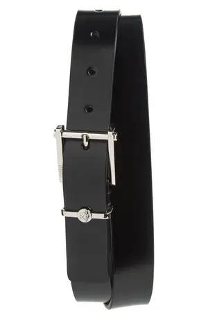 Versace Column Leather Belt - 1b00p-black-palladium