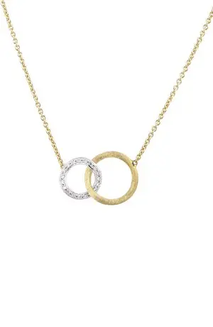 Marco Bicego Marco Bicego 18k Gold Diamond Interlocking Pendant Necklace Yellow Gold
