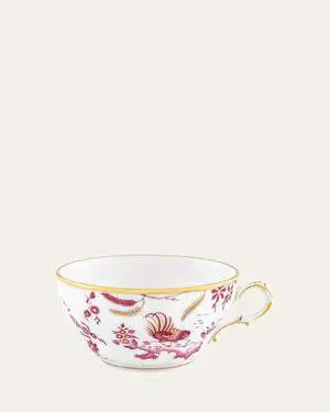 GINORI 1735 Oro Di Doccia Magenta Teacup - Gldmagnt