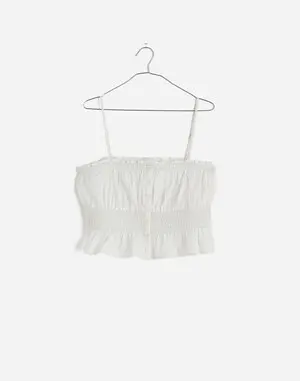 Madewell Smocked Button-front Top