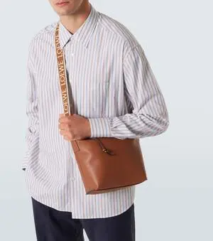Loewe Cubi Small Leather Crossbody Bag - Brown