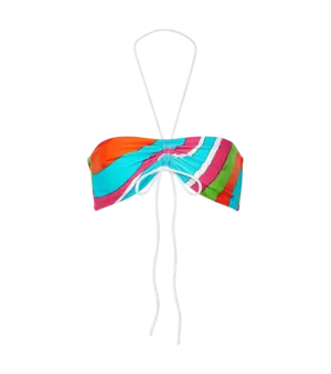 Emilio Pucci Iride Printed Bandeau Bikini Top - Multicoloured