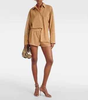Oseree Lumière Lamé Shirt - Gold