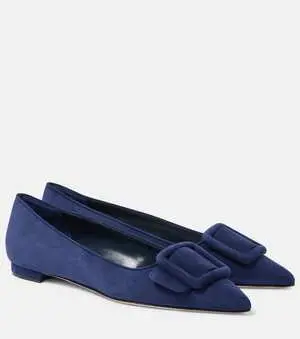 Manolo Blahnik Maysale Ballet Flats - Blue