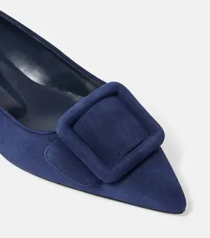 Manolo Blahnik Maysale Ballet Flats - Blue