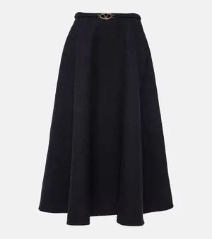 Valentino Garavani Tweed Midi Skirt