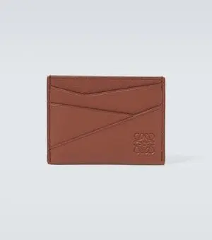 Loewe Puzzle Leather Card Holder - Brown