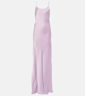 Victoria Beckham Satin Gown - Purple